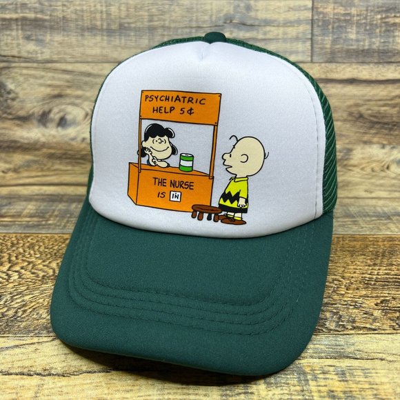 Unbranded | Accessories | Peanuts Charlie Brown Mens Trucker Hat Green ...